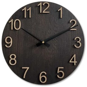 Designové nástěnné hodiny z masivního dřeva I SENTOP MAS017-3169-hands/black