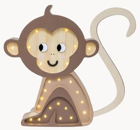 Ručně vyrobená LED lampa do dětského pokoje's funkcí časovače a dálkovým ovládáním Monkey, stmívatelná