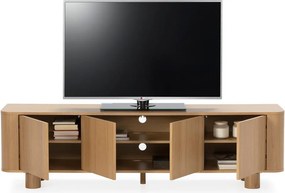 TV stolek v dekoru dubu v přírodní barvě 180x50,5x40 cm Padoc – MOME