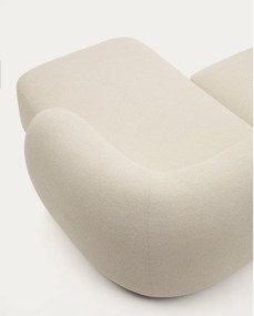 Krémová žinylková rohová pohovka (pravý roh/s lenoškou) Martina – Kave Home