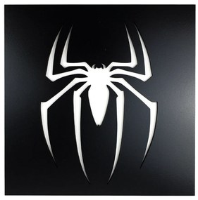 Živá Zeď Dřevěná nástěnná dekorace Znak Spiderman černý