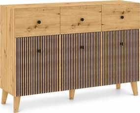 Komoda Laranga II, dub artisan / černá