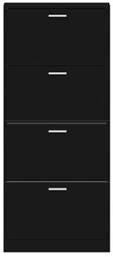 Botník černý 59x17x150 cm kompozitní dřevo - Default Title