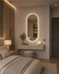 Ekspand LED zrcadlo 45x80cm oválné