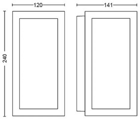 Philips 17429/30/P7 - LED RGB Venkovní svítidlo Hue IMPRESS 2xLED/8W/230V IP44