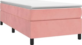 Rám postele s boxspringem růžový 80 x 200 cm samet 3121089