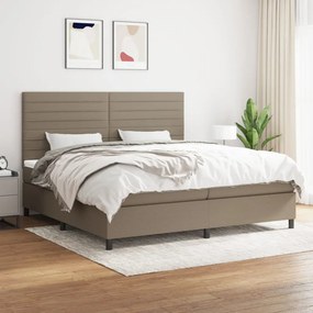 Box spring postel s matrací taupe 200x200 cm textil 3141885