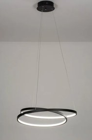 Závěsné designové LED svítidlo do kuchyně Troi Black Asymetrico