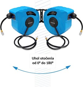 Navíjecí buben s tlakovou hadicí AIR, 10m, modrá Monzana