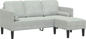 Set pohovek 2 ks Světle šedá Polyester 3329264