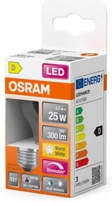 LED žárovka E27 OSRAM CLP Filament 2,2W (25W) teplá bílá (2700K) stmívatelná