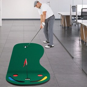 Costway Golfová podložka na odpalování se 3 odkládacími kelímky a 1 skládací