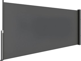 Outsunny Skladací Zahradní Boční Markýza 3m x 1,4m Hliník Polyester Anti-UV Vysokohustotní 180 g/m² Tmavě Šedá