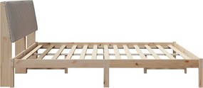 Rám postele s čelo Hnědá 200 x 200 cm Masivní borové dřevo 3394401