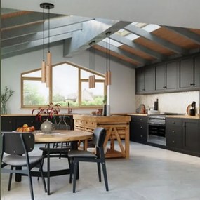 Závěsné svítidlo SOLLUX Lino 3 GU10 3x40W bez zdroje přírodní dřevo SL.0638