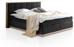 Boxspring postel 160x200 z masivu Levante černá