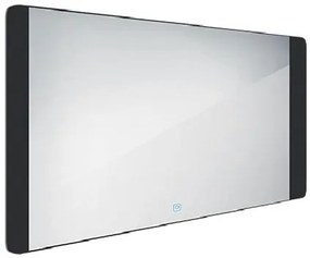 Nimco Zrcadla - Zrcadlo s LED osvětlením, 1200x650 mm, dotykový senzor, hliník/černá ZPC 42006V-90
