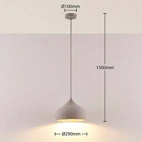 Betonové závěsné světlo Morton, Ø 29 cm