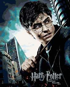 zuty zuty - malování podle čísel - plakát harry potter a relikvie smrti, 40x50 cm, plátno+rám