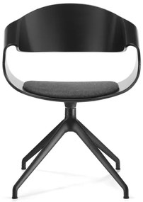 SITIA - Otočná židle CHANTAL s lakovanou skořepinou a kovovou podnoží