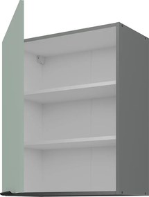 ARIA sa | horní skříňka 60 G-72 1F policová | 60 cm | ANTI FINGERPRINT povrch | antracit/aquamarine
