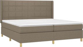 Box spring postel s matrací taupe 200x200 cm textil 3132021
