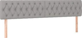 Box spring postel s matrací světle šedá 200 x 200 cm textil 3140321