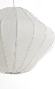 Krémové závěsné svítidlo s textilním stínidlem ø 10 cm Sukau – Light &amp; Living
