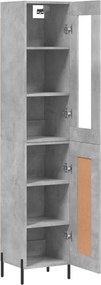 Skříň highboard betonově šedá 34,5x34x180 cm kompozitní dřevo 3199501