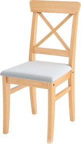 Potah na židli Ingolf s čalouněným sedákem barva šedá látka sametová