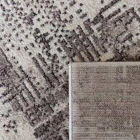 DY Šedý moderní koberec s abstraktním vzorem Panamero 18 Rozměr: 60x100 cm