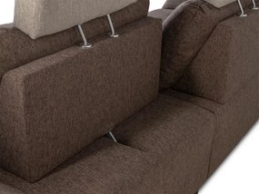 Moderní rohová sedací souprava DIOR s rozkladem, hnědá (orion 3040 06/02), levá