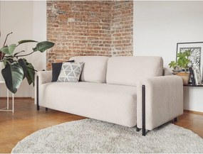 Béžová manšestrová rozkládací/s úložným prostorem pohovka 244 cm Arcadova – ELTAP
