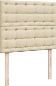 Box spring postel s matrací krémová 120x200 cm textil 3291266