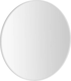 Sapho Notion - Zrcadlo Slim v rámu, průměr 50 cm, matná bílá NT500W