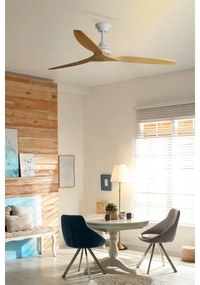FARO 33728DC - Stropní ventilátor ALO L dřevo/bílá pr. 152 cm + dálkové ovládání