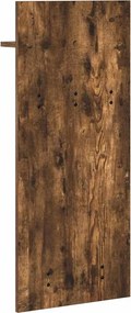 věšák, nástěnný, 1 prkno, polička, háčky, kompozitní dřevo, 90x40x10 cm, kouřový dub, Dekorino TK20260010