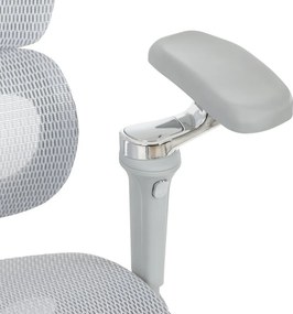 Kancelářská ergonomická židle PORTE — síťovina, šedá