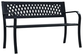 vidaXL Zahradní lavice 125 cm černá ocel