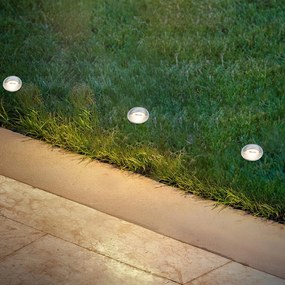 BRI 3922034 CONNECT TO SHINE startovací sada Teak 3ks LED zapuštěných svítidel do země, IP65 - BRILONER