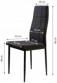 Jídelní židle set 4 ks Sydney černé