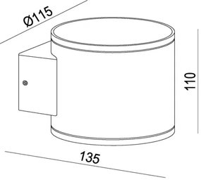 Lucide 28803/01/30 - Venkovní nástěnné svítidlo OXFORD 1xG9/5W/230V IP54 černá