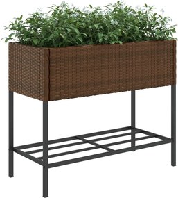 Zahradní truhlíky s policí 2 ks hnědé 90 x 40 x 75 cm 3210508