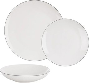Jídelní sada 18 ks z kostního porcelánu Decora – Orion