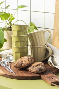IB LAURSEN Latte hrneček Mynte Herbal Green 250 ml, zelená barva, keramika