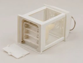 lucerna, bateriová, sada 6 ks, styl retro, plast/sklo, 10x4x4 cm, bílá, Dekorino SD20260041