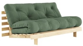 sofa ROOT by Karup - 160*200 cm raw (bezbarvé) + futon olive green 756