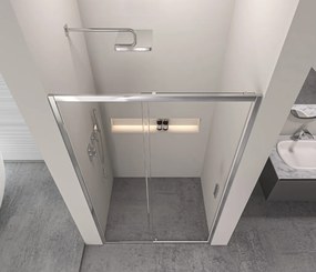 Erga Alpine, posuvné sprchové dveře do otvoru 140x195 cm, 6mm čiré sklo, chromový profil, ERG-V02-ALPINE-D140-CR