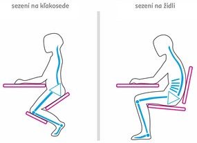 Kondela Ergonomická klekačka, světle/černá, KILIAN