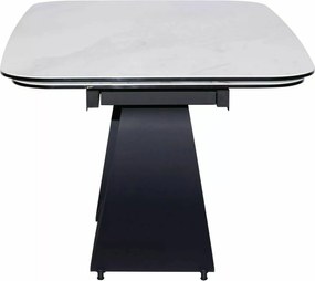 Rozkládací jídelní stůl Infinity 160/240 cm bílý mramor/černý